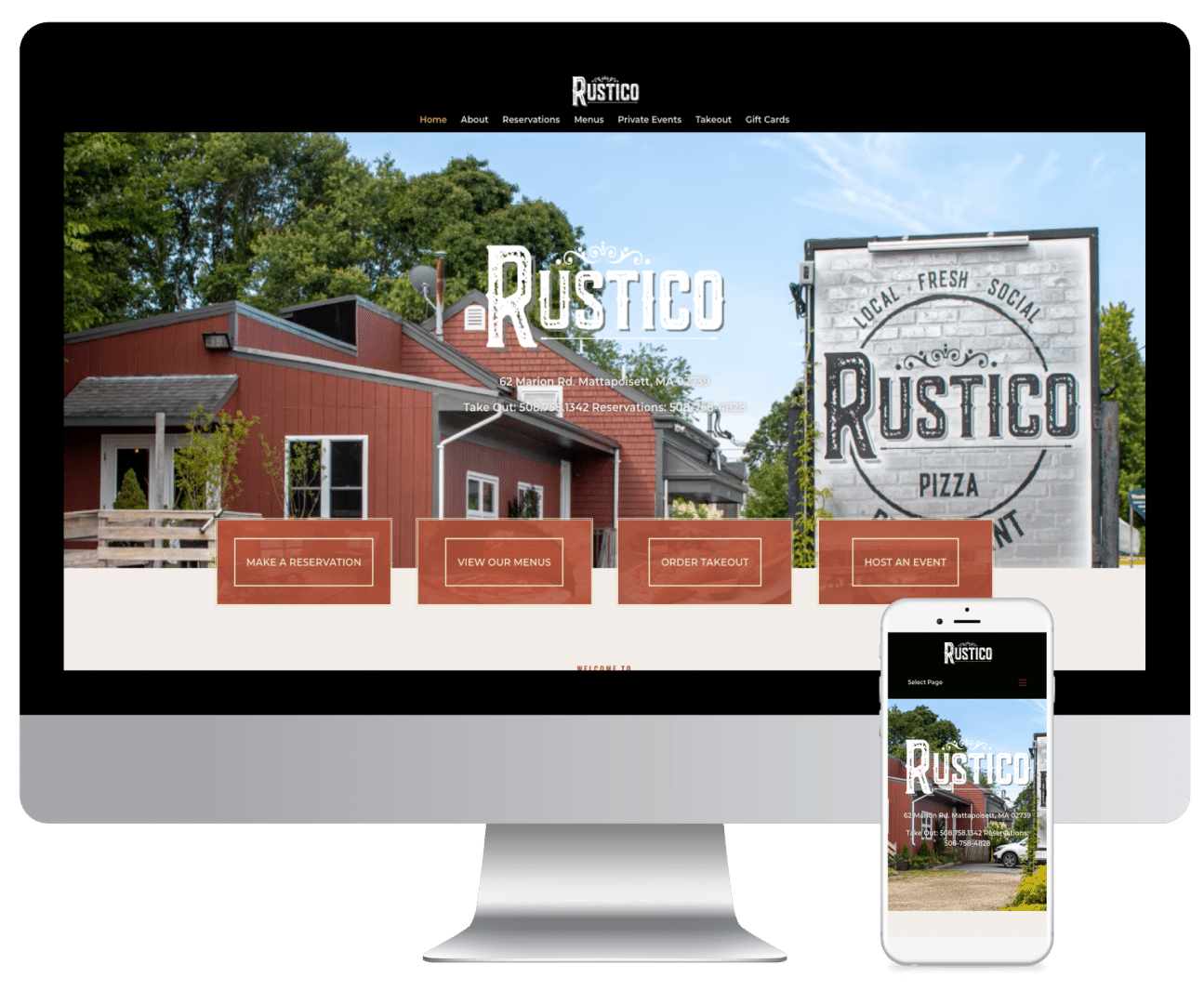 Website Design for Rustico | Mattapoisett, MA - Spectrum Marketing Group